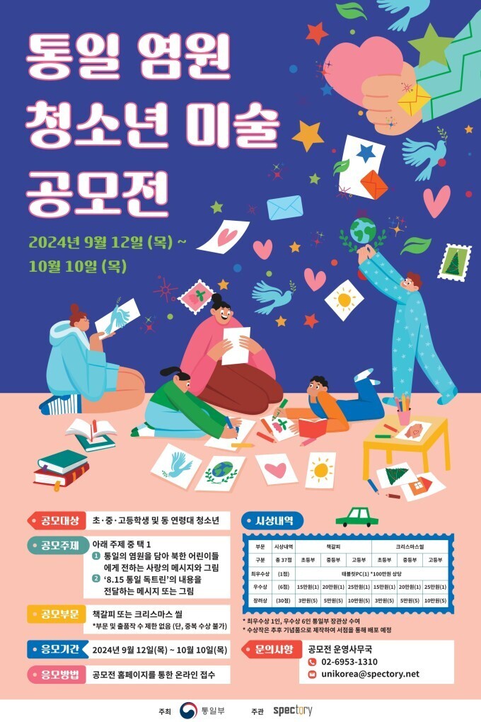 cpbc News : 통일부, 통일 염원 청소년 미술 공모전 개최